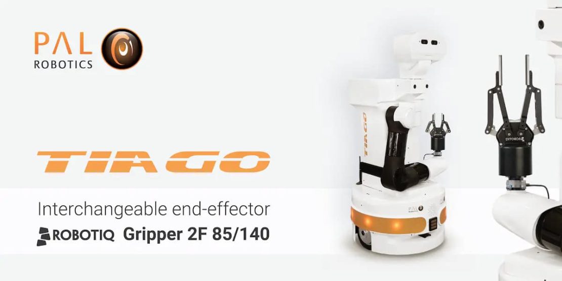 TIAGo mobile manipulator updated with new end effectors TIAGo mobile manipulator updated with new end effectors
